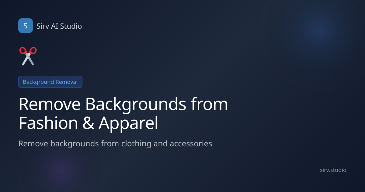 AI Background Removal for Fashion & Apparel Photos | Sirv AI Studio
